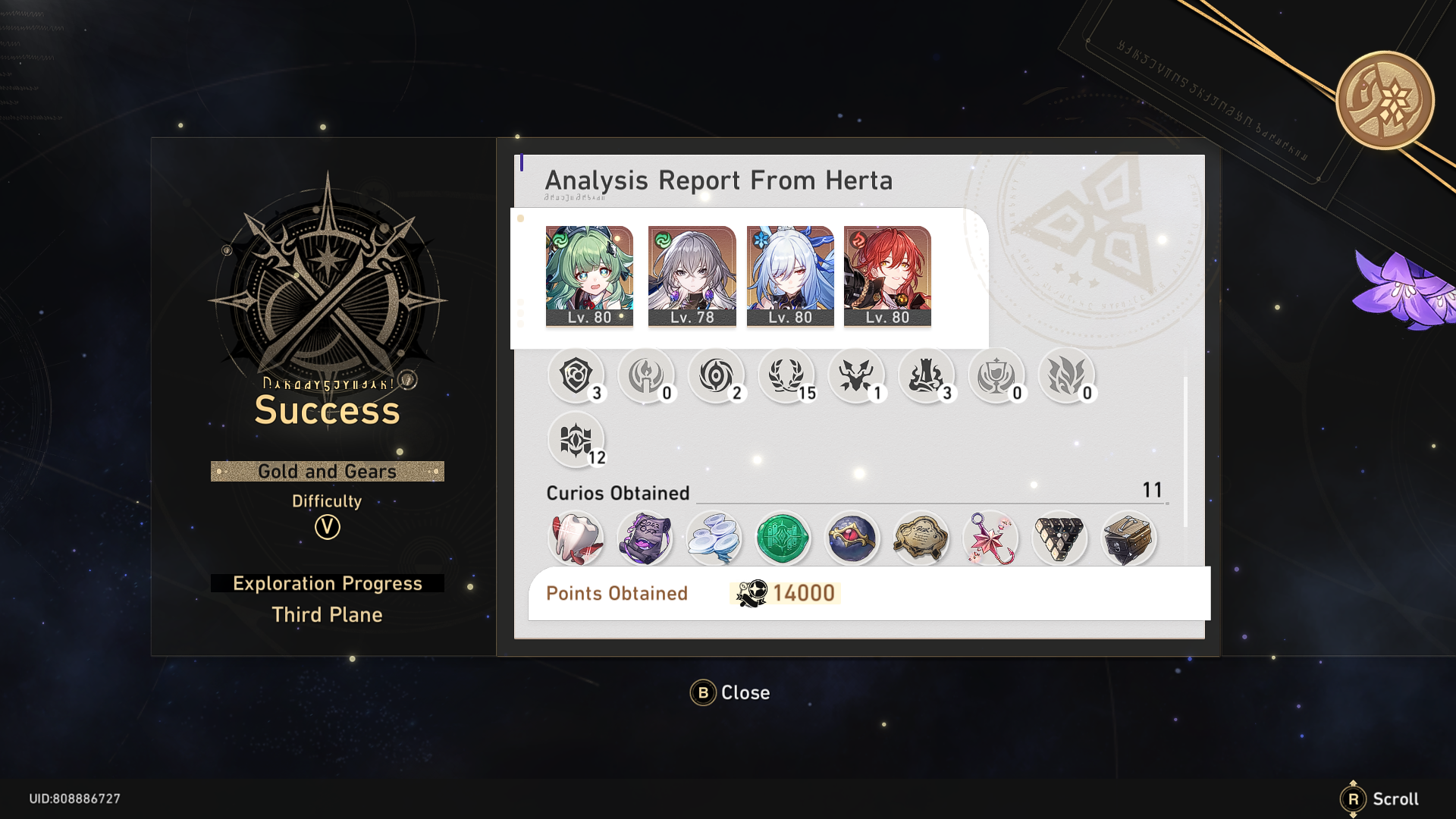 gold and gear difficulty 5 with abundance path Honkai: Star Rail | HoYoLAB