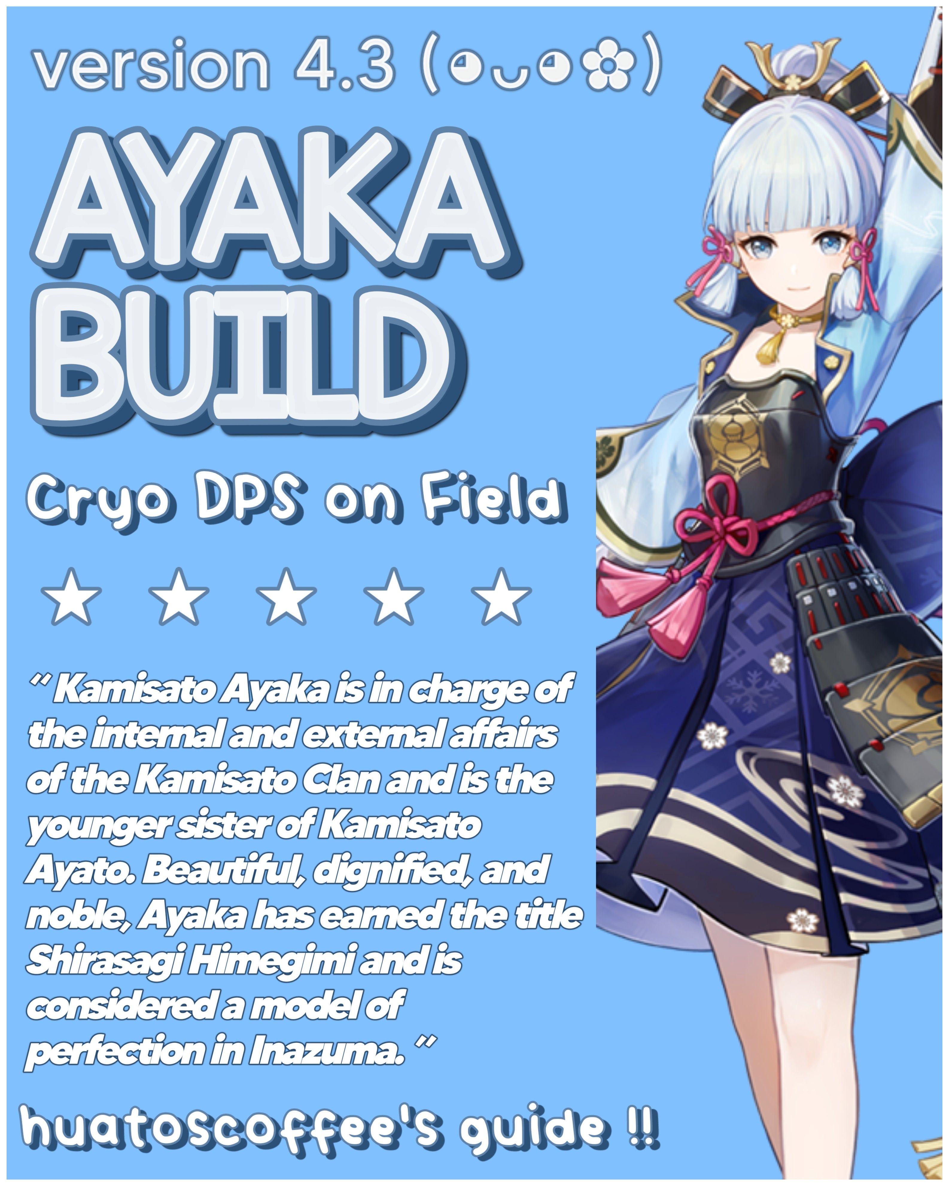 [ Version 4.3 ] Kamisato Ayaka Build — Cryo DPS on Field Genshin Impact | HoYoLAB