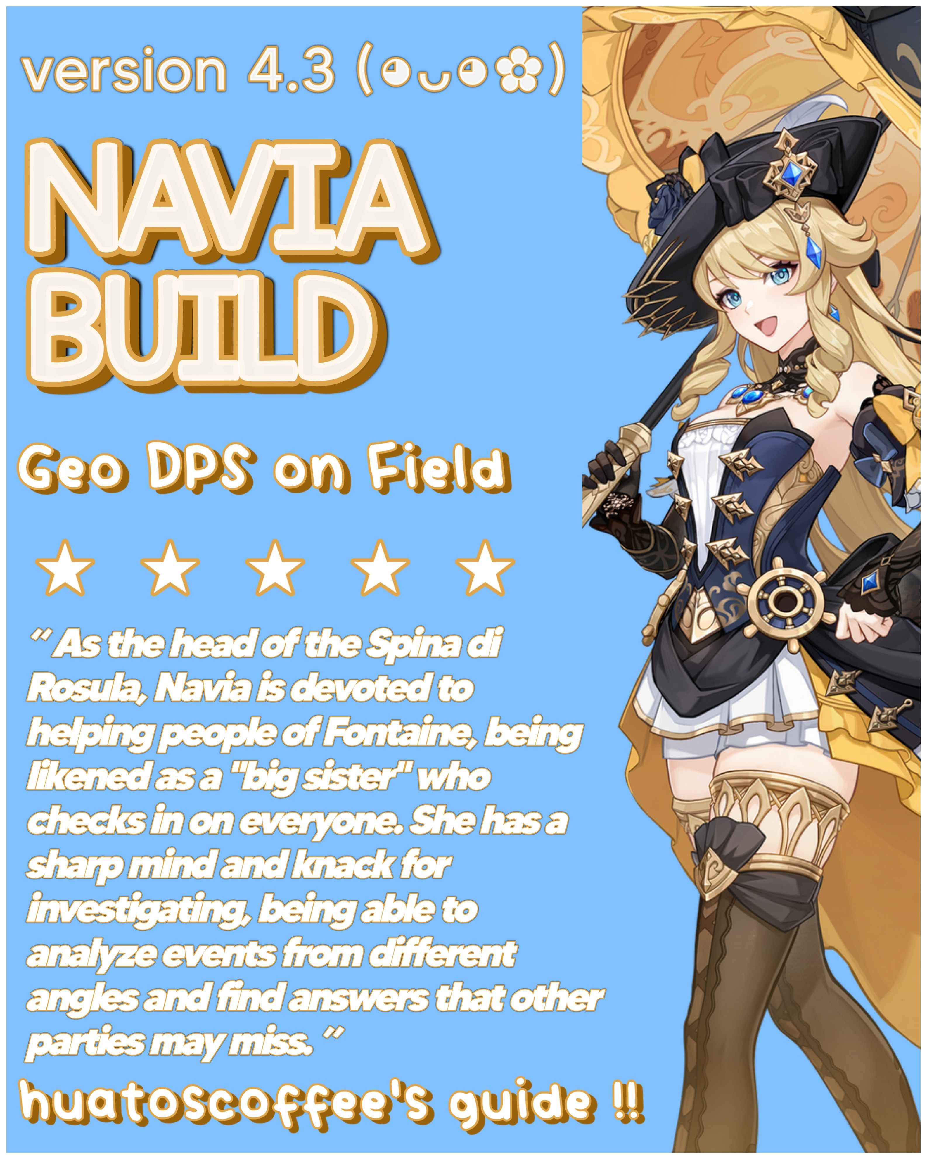 [ Version 4.3 ] Navia Build — Geo DPS on Field Genshin Impact | HoYoLAB