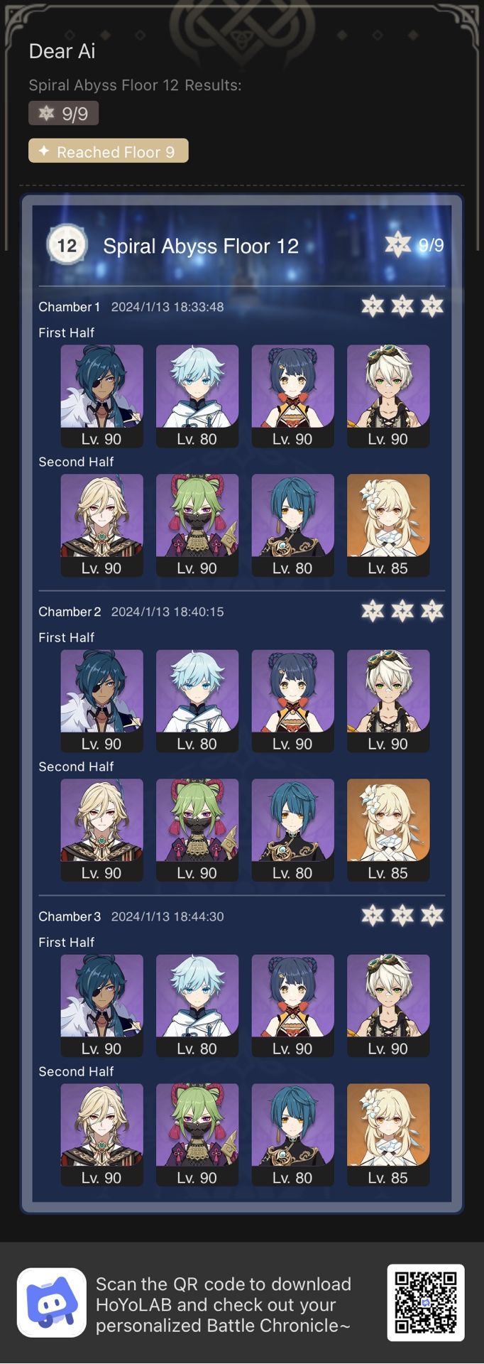 True and real 4* only floor 12 Abyss run with builds Genshin Impact ...