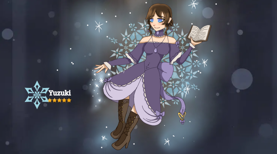 Turned my Oc Yuzuki into a character, she's a cryo catalyst from ...