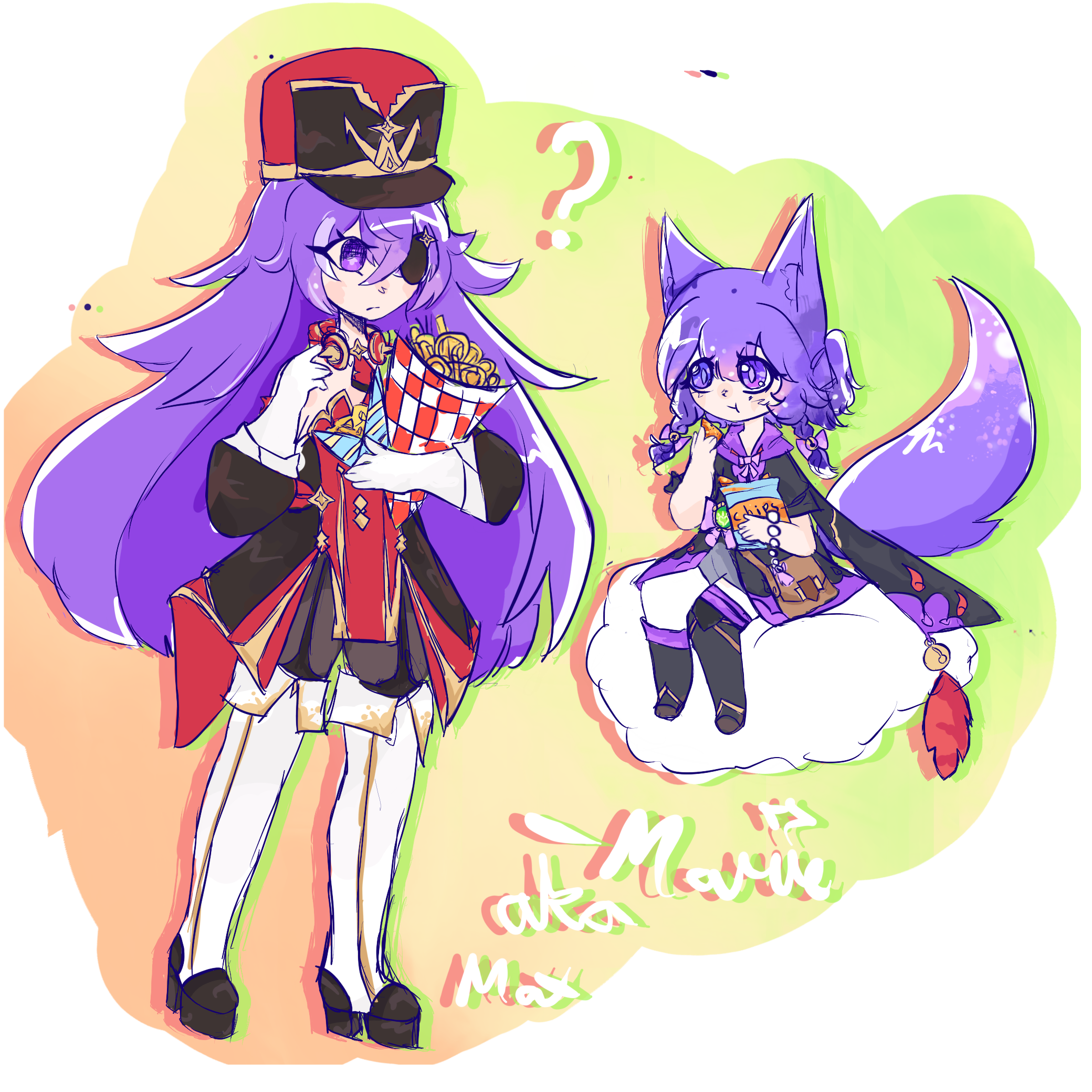 Happy (pretty late) Birthday Chevereuse! This drawing took much longer ...