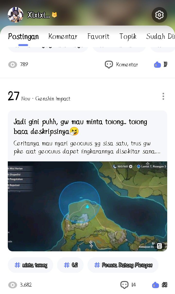 Gini gini gini... Coba baca dulu desk nya, gw mau minta tolong Genshin Impact | HoYoLAB