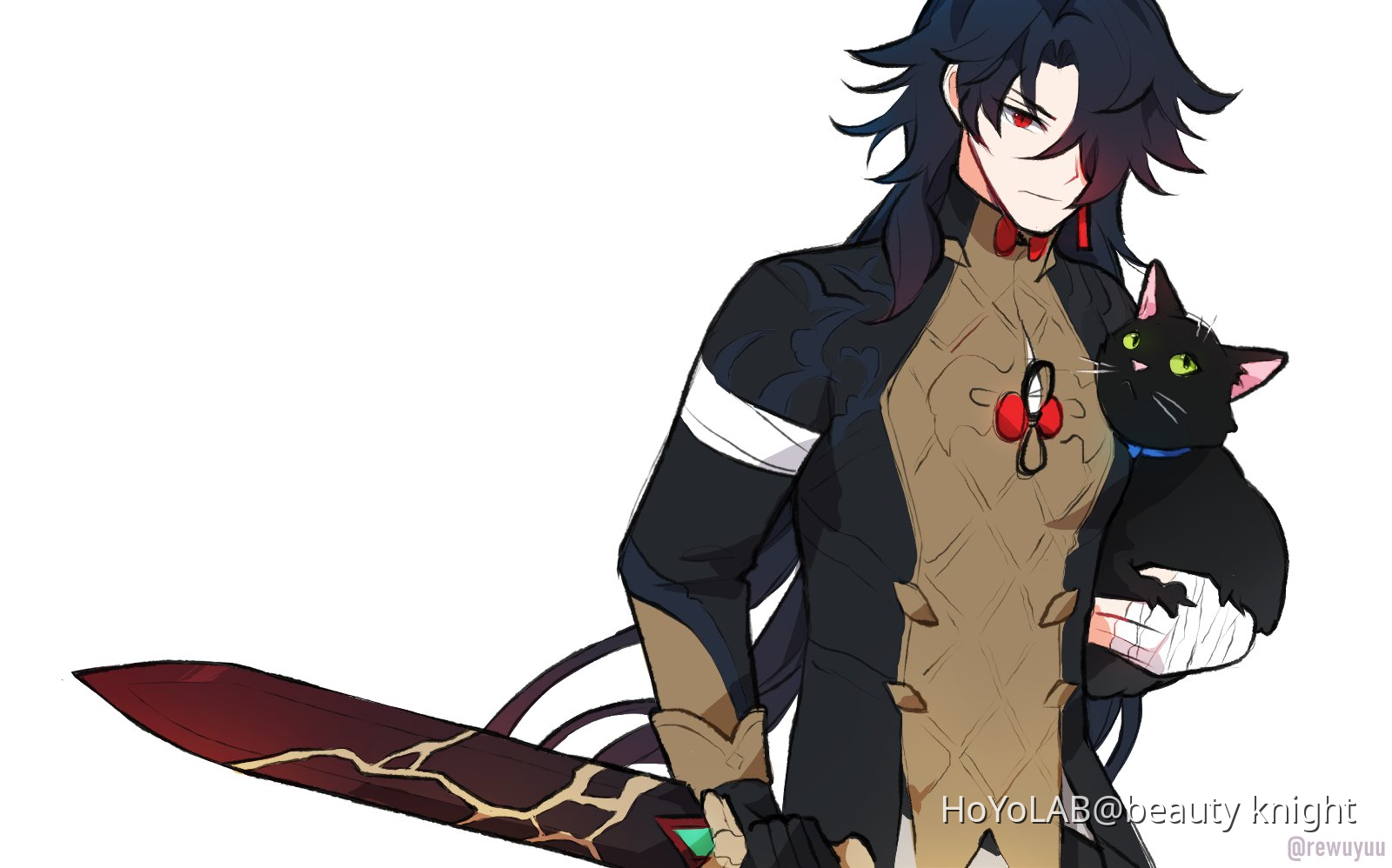 this is how i'll imagine blade and elio from now on, thank you Honkai ...