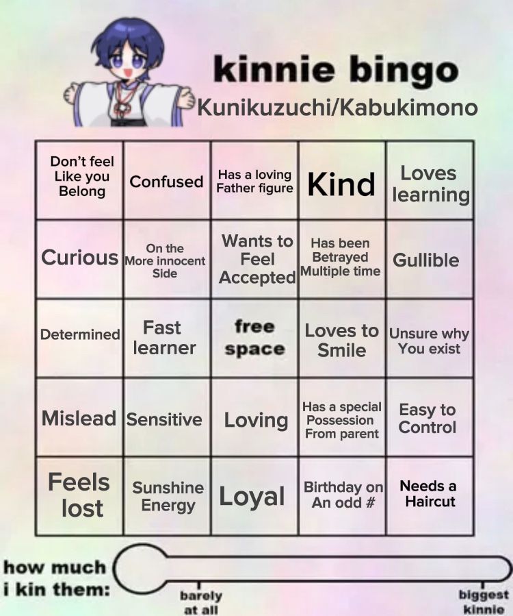 Kunikuzuchi/Kabukimono/Wanderer/Scaramouche Kinnie Bingo Genshin Impact ...