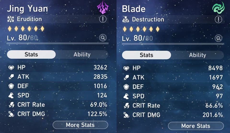 man what is up with these crit rates... Honkai: Star Rail | HoYoLAB