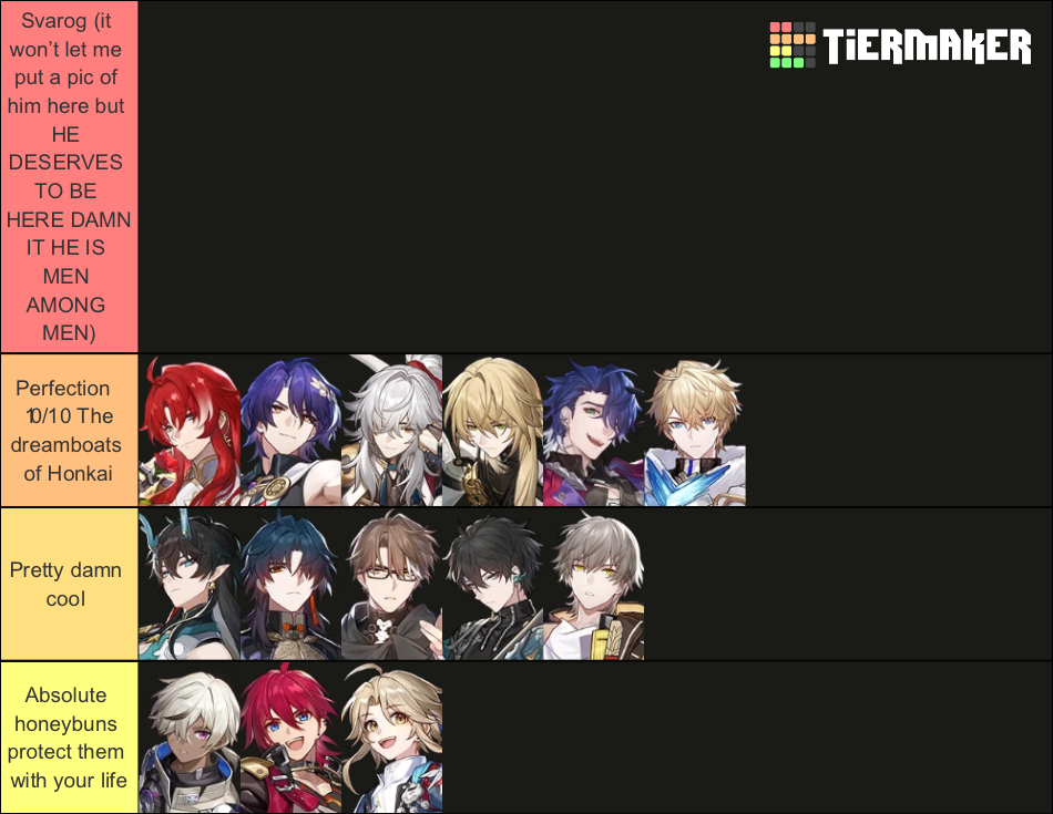 Me ranking the men of Honkai Honkai: Star Rail | HoYoLAB