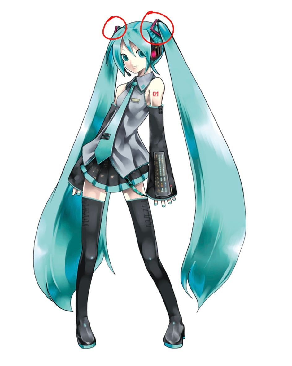 This is hatsune miku with squares and this is hatsune miku with ...