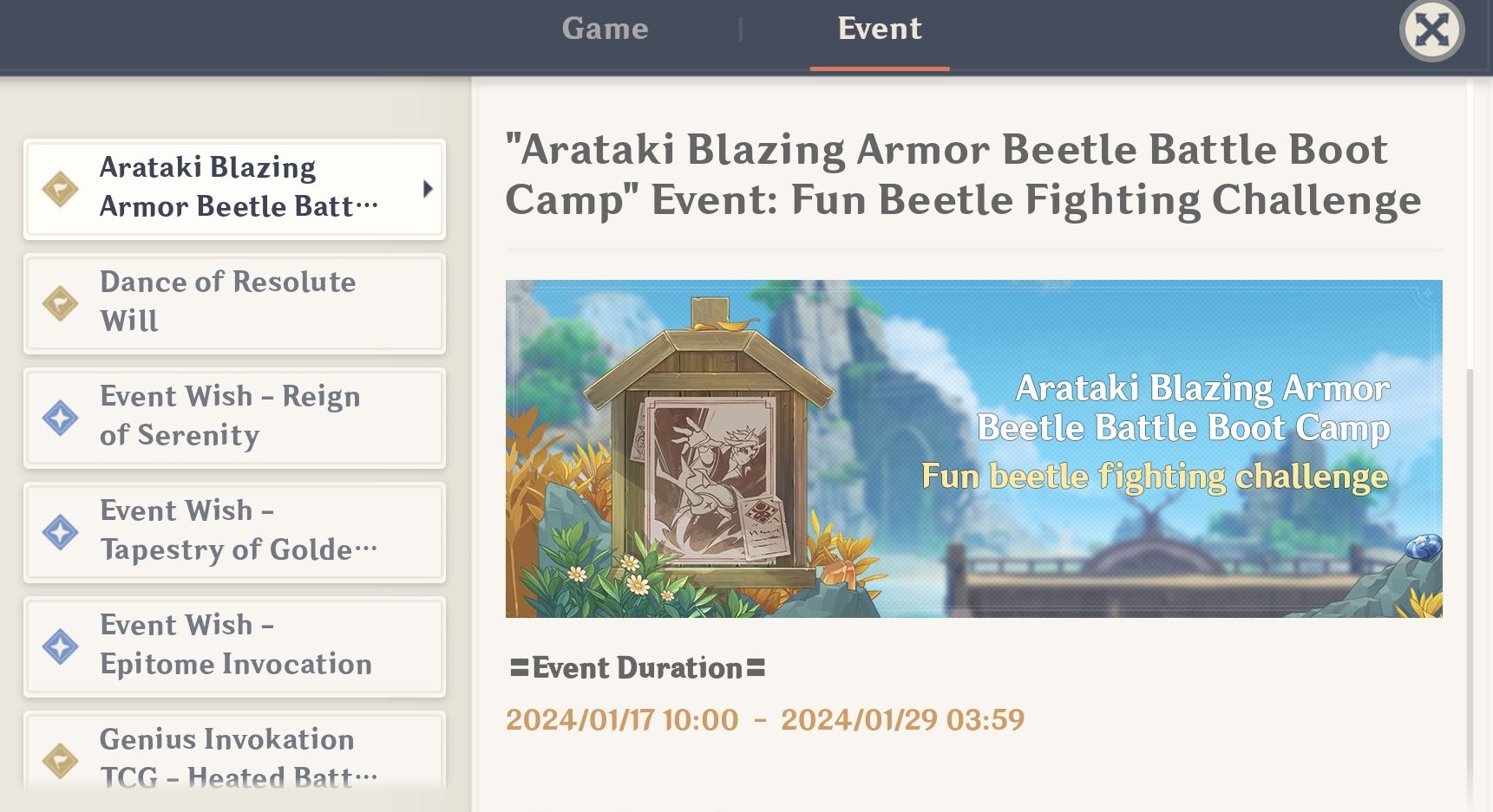 ITTO Event soon!! Genshin Impact | HoYoLAB