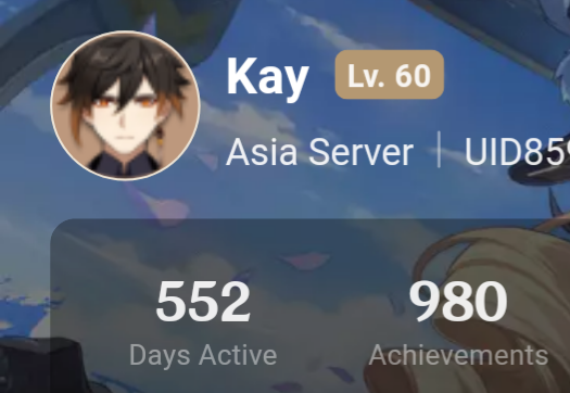 552 days to reach level 60 adventure rank Genshin Impact | HoYoLAB