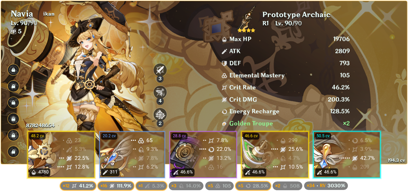 can you guys rate my navia build?? + read desc Genshin Impact | HoYoLAB