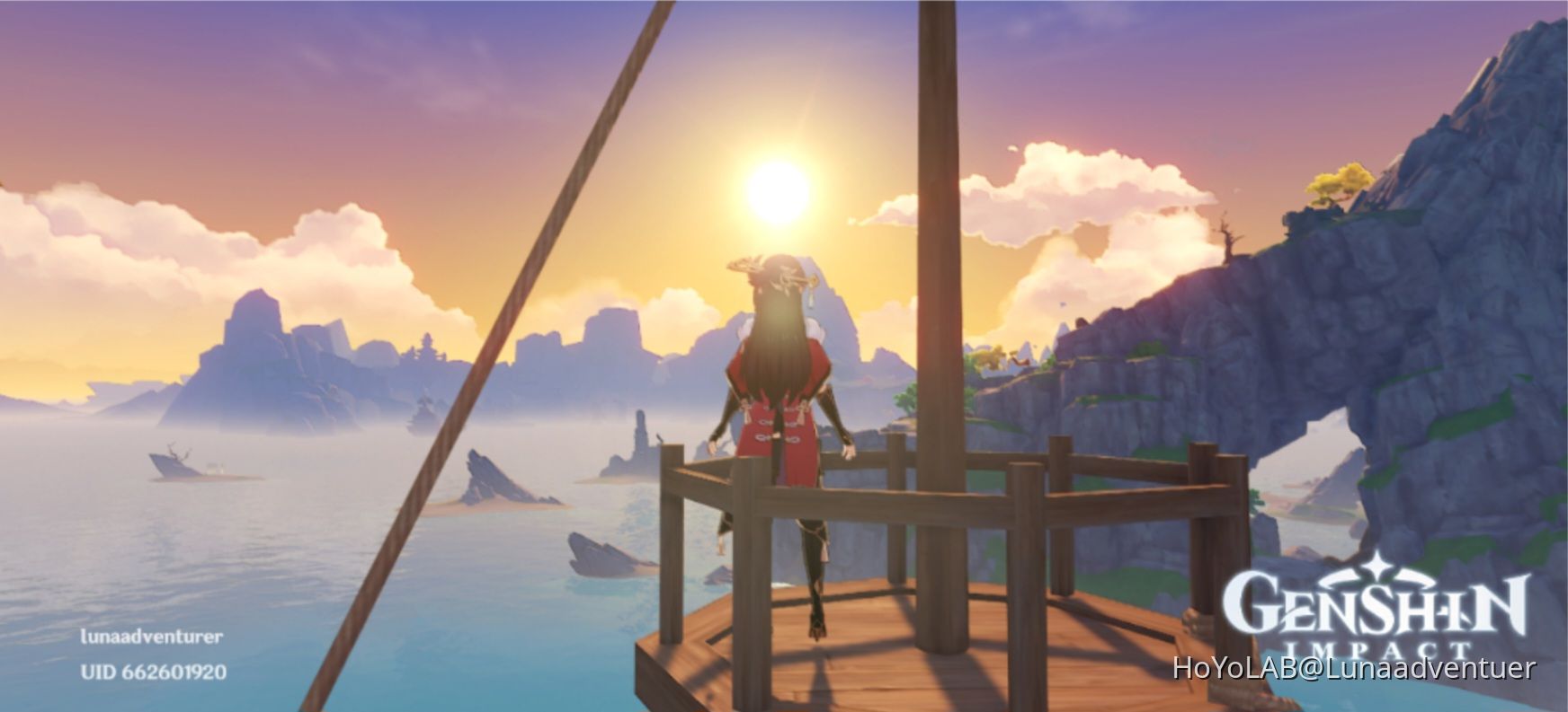 Bediou watching the sunset Genshin Impact | HoYoLAB