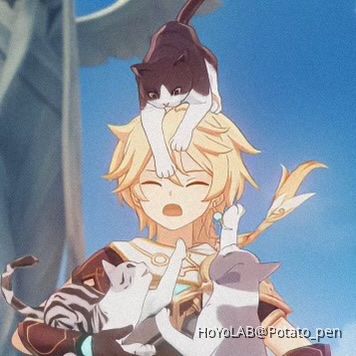 Aether with cats Genshin Impact | HoYoLAB