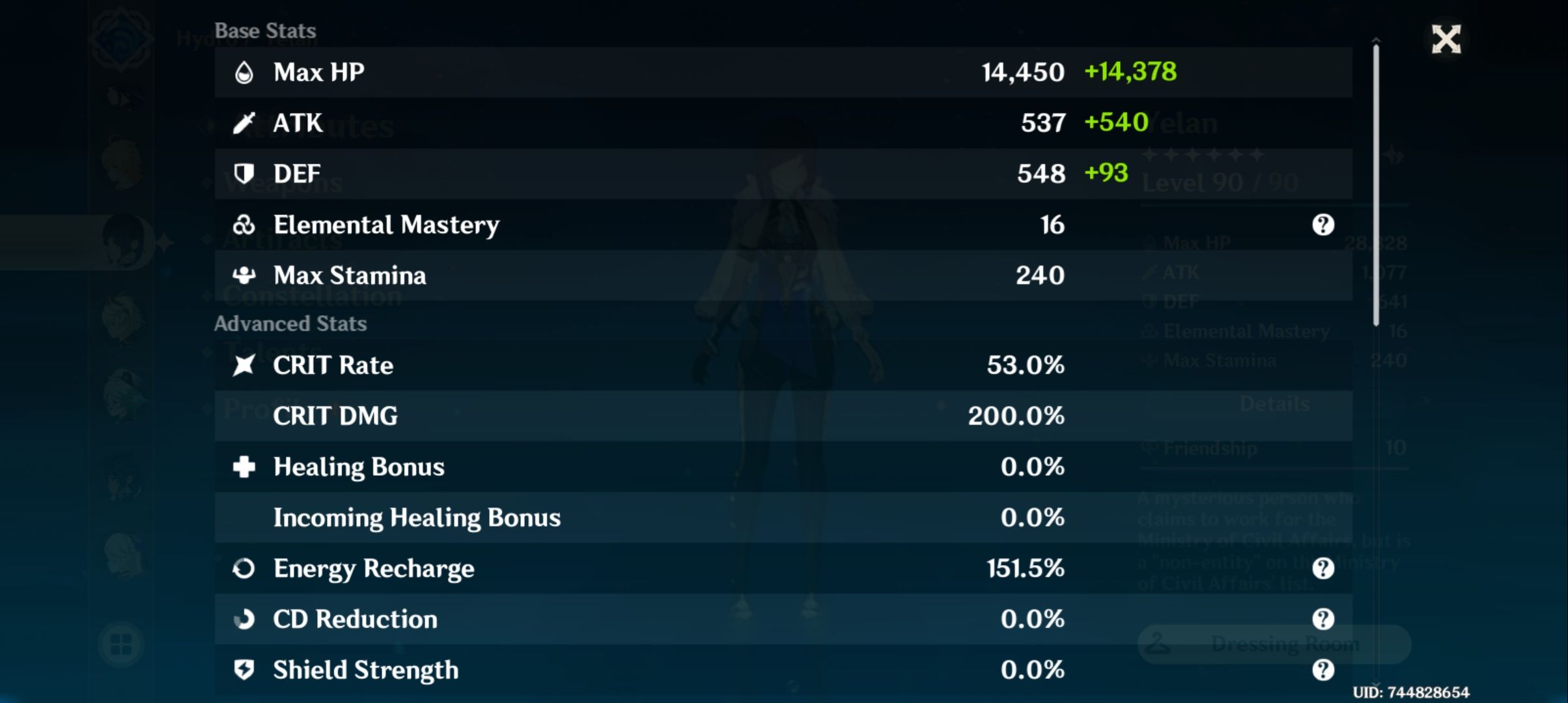 yelan stats updated Genshin Impact | HoYoLAB