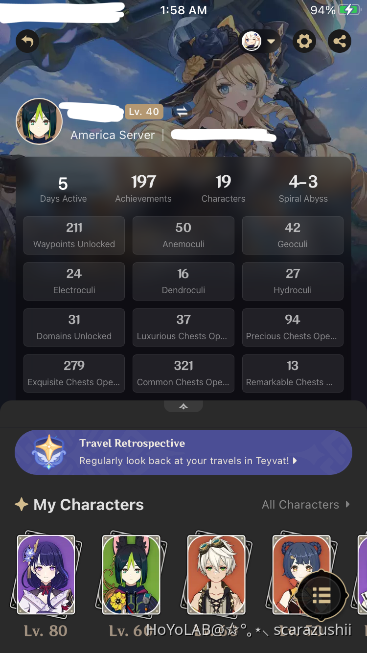 My alt account… Genshin Impact | HoYoLAB