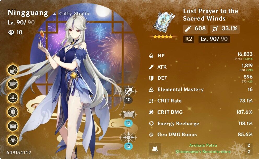 My Ningguang build as someone who mains her :D Genshin Impact | HoYoLAB