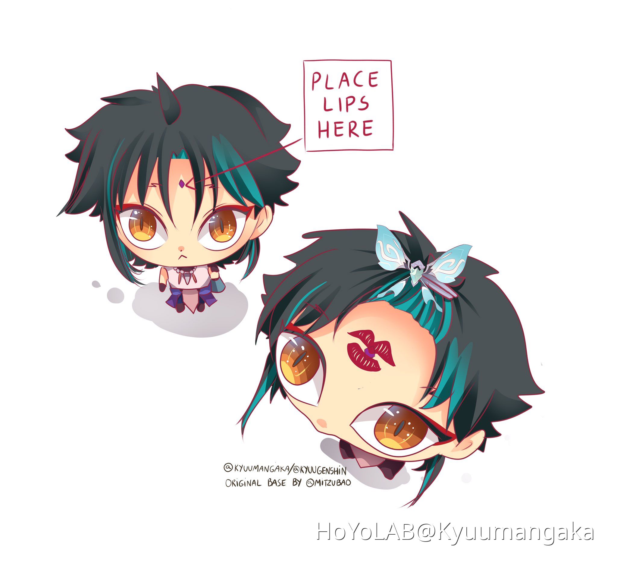 Place lips here with Xiao - Comic Strip (funny) Genshin Impact | HoYoLAB