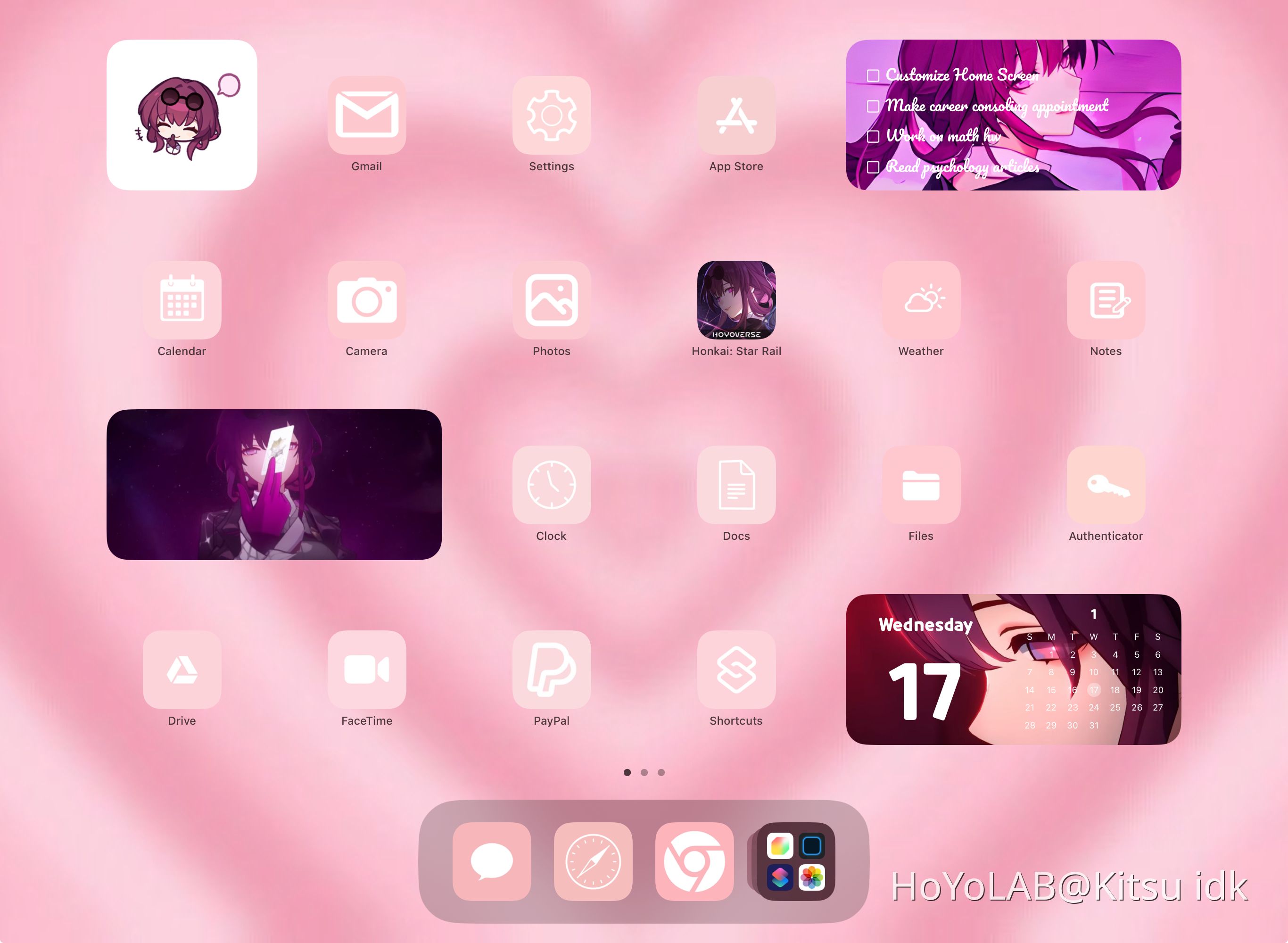 Pink themed iPad Home Screen!! | HoYoLAB