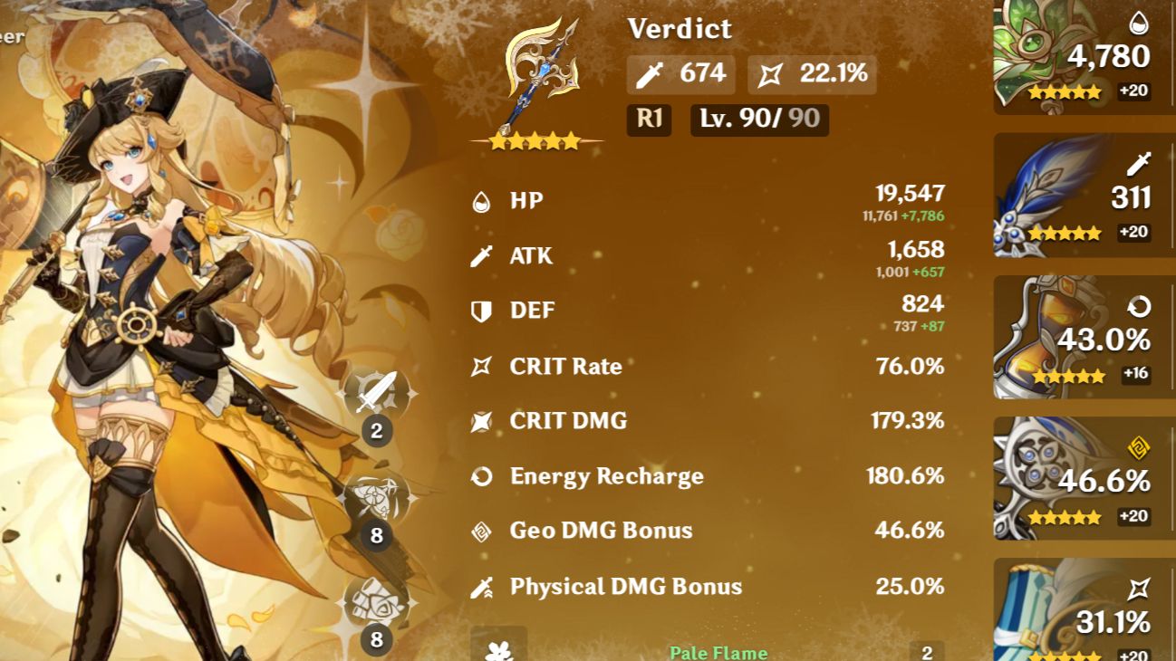 Navia build. please tell me what to change Genshin Impact | HoYoLAB