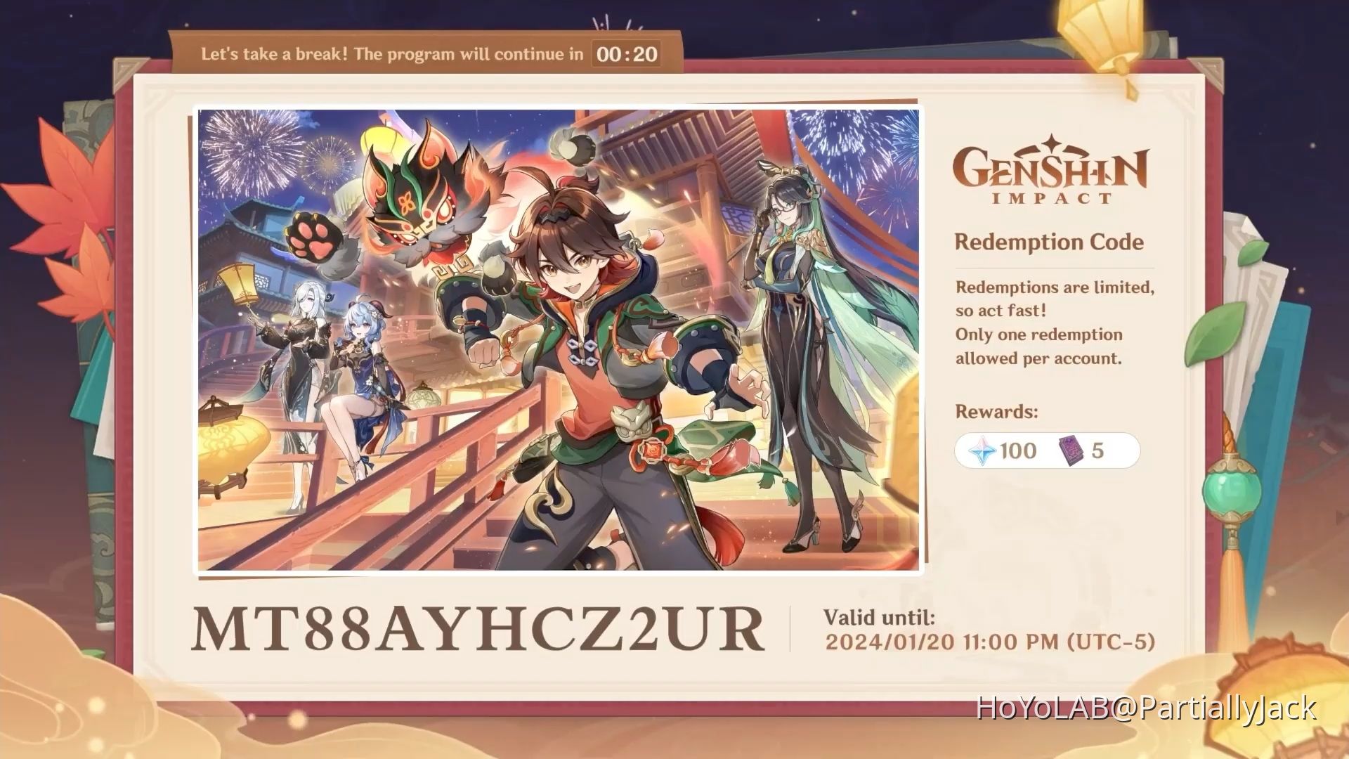 Second Code! (Genshin Impact 4.3) Genshin Impact | HoYoLAB