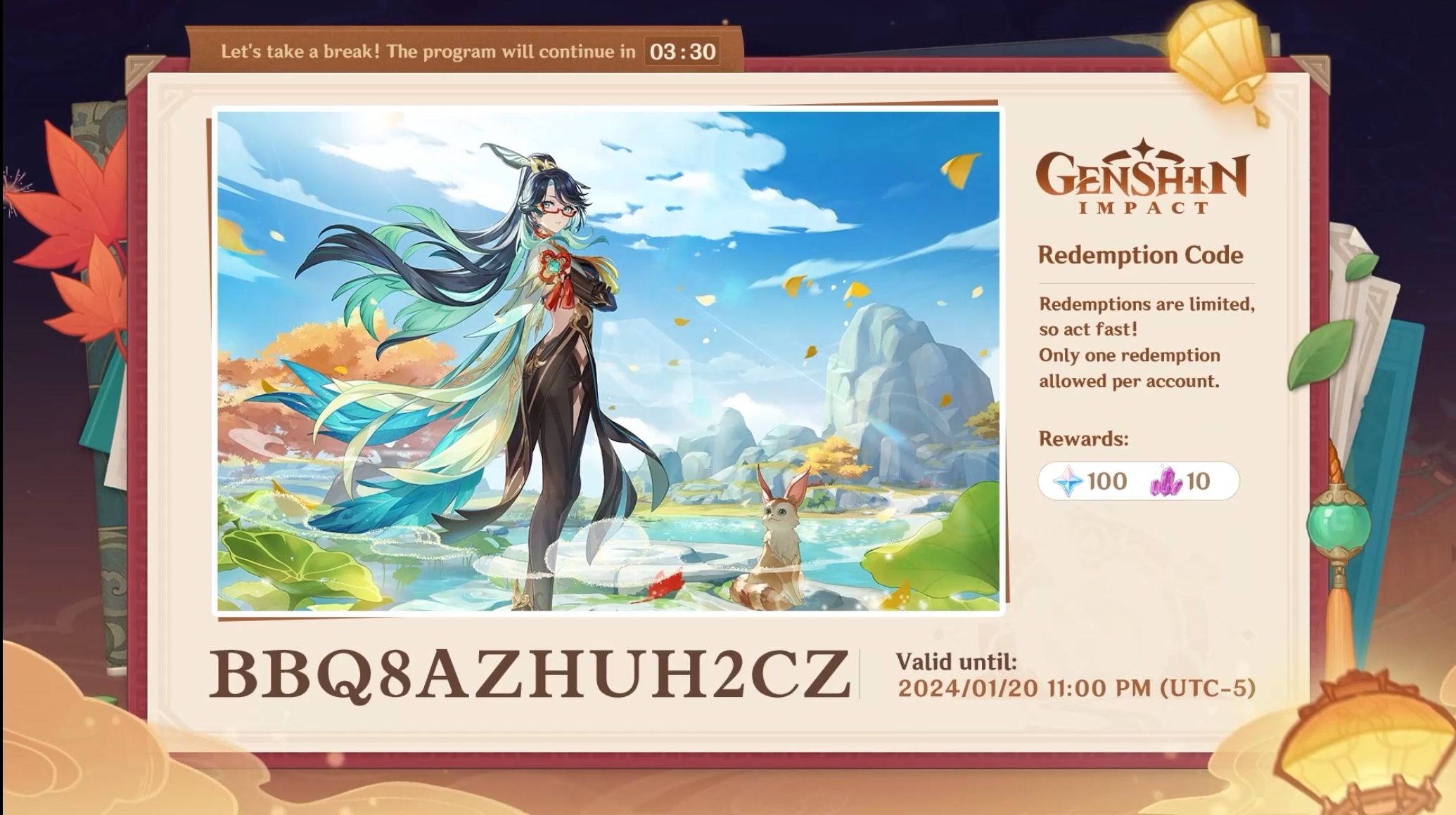 Version 4.4 redemption codes Genshin Impact | HoYoLAB