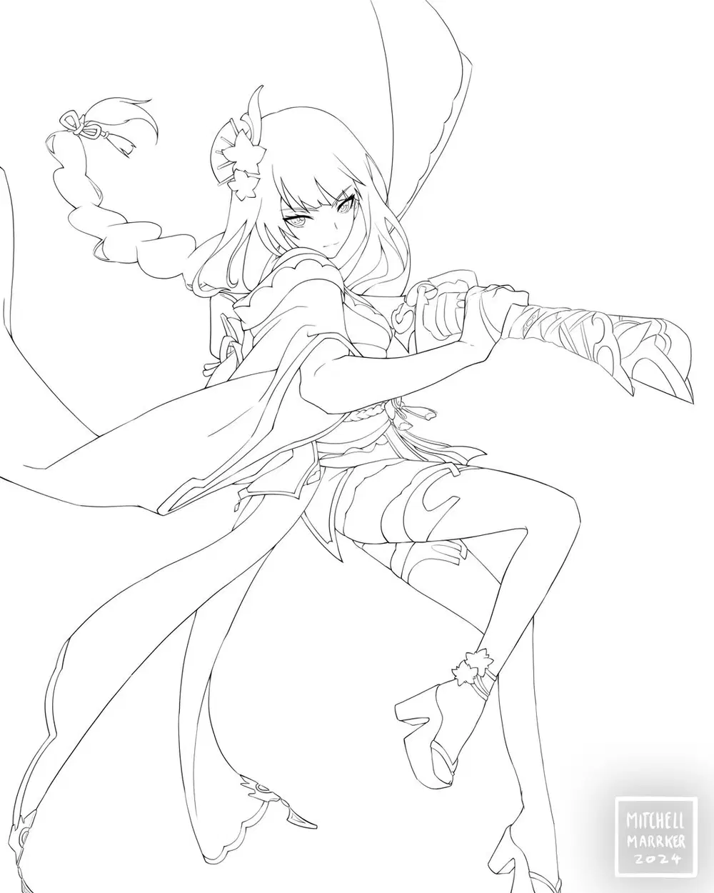 shogun coloring page