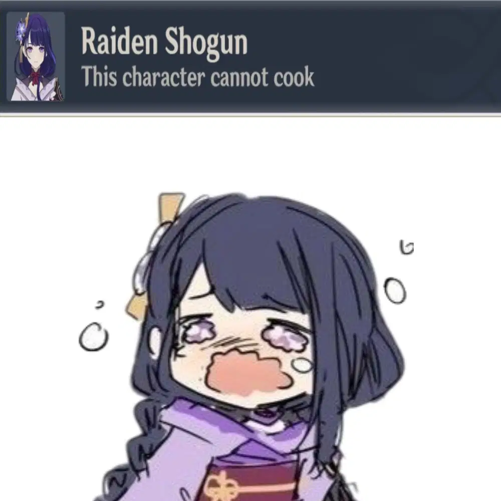 Raiden can’t cook Genshin Impact | HoYoLAB
