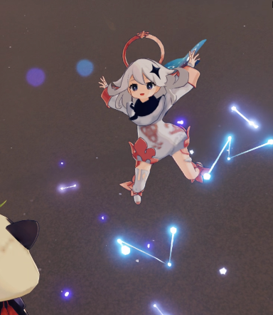 I was lagging really badly and then Paimon got stuck in this position 😭 ...