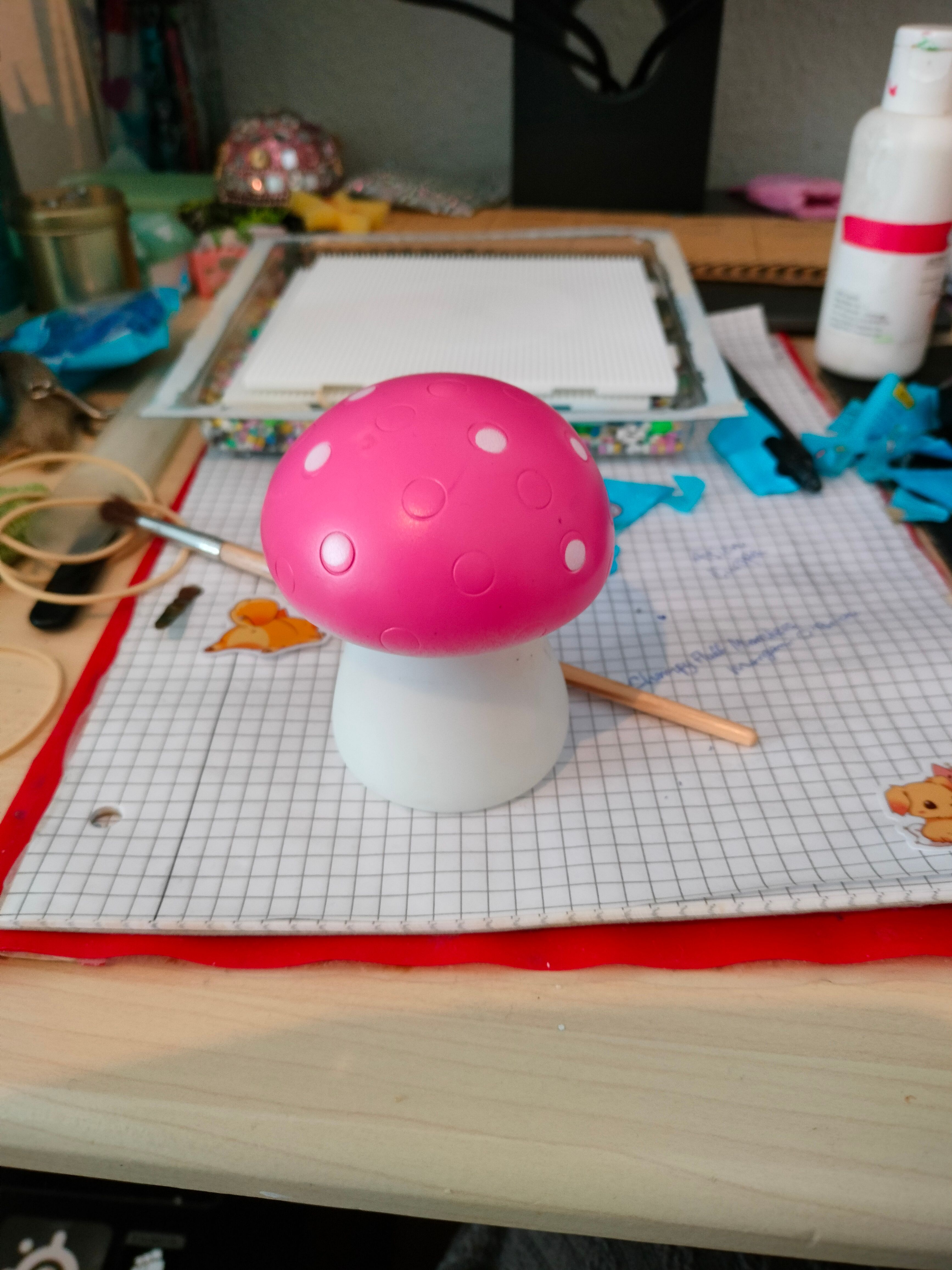 painting a mushroom lamp:> | HoYoLAB