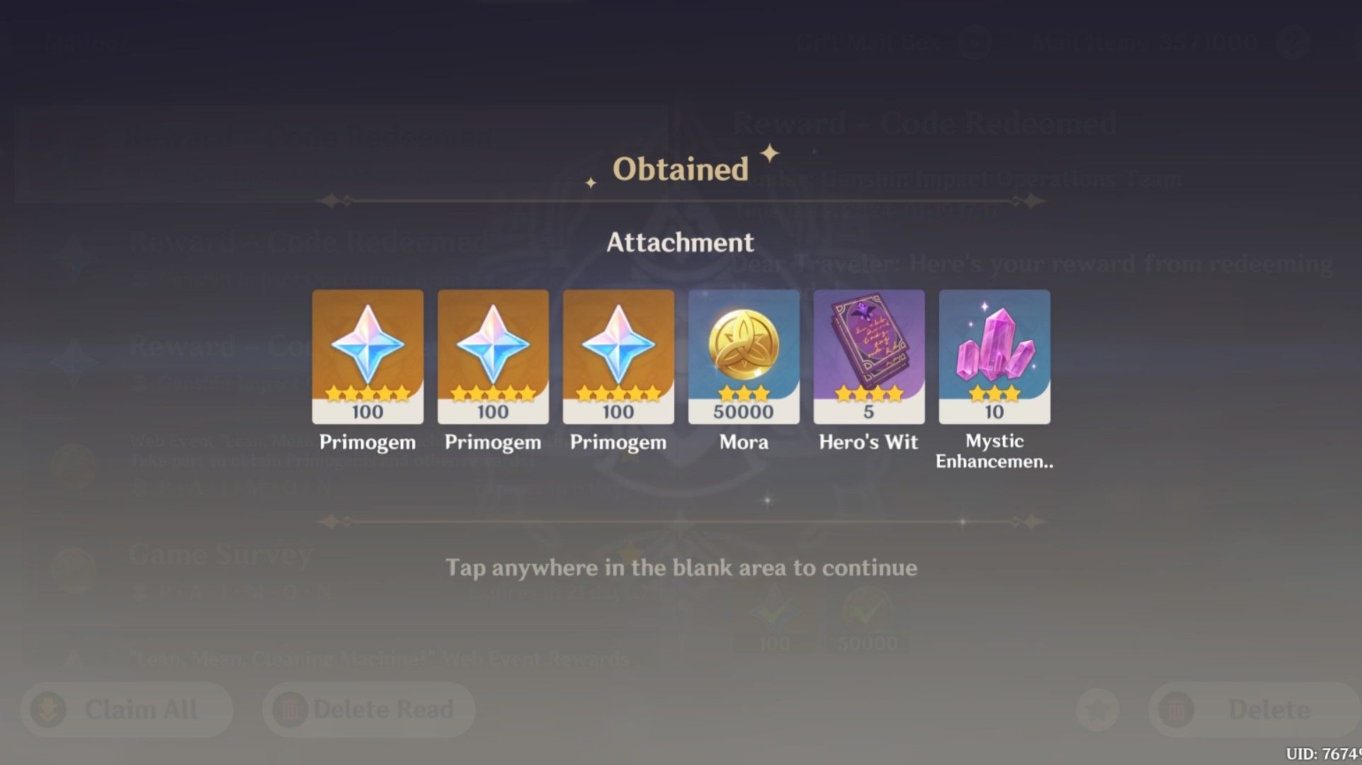 Redeem code 300 Primogem Genshin Impact | HoYoLAB