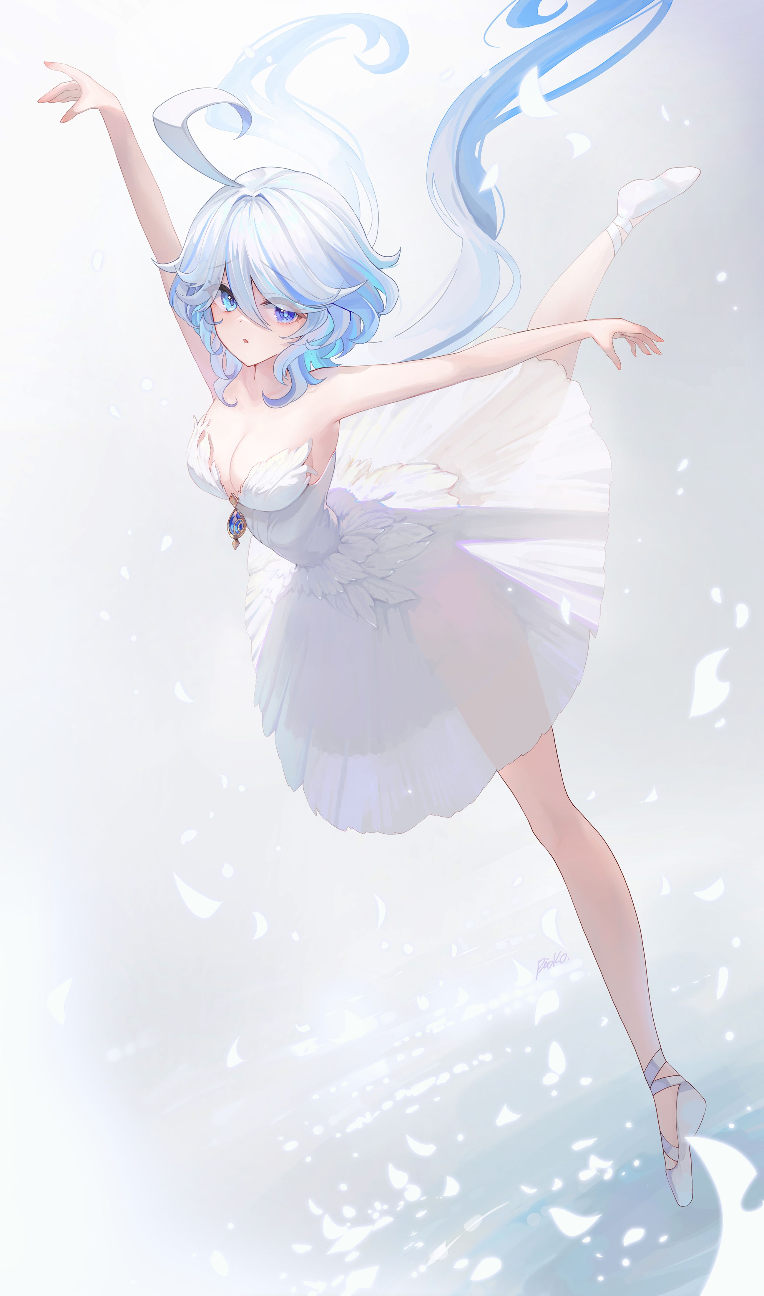 "Furina übt Ballett für die große Aufführung von *Schwanensee* auf der ...