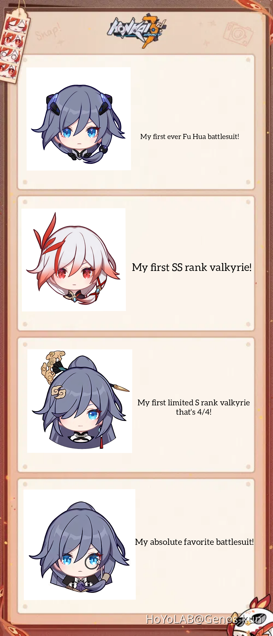 My 4 favorite Fu Hua battlesuits Honkai Impact 3rd | HoYoLAB