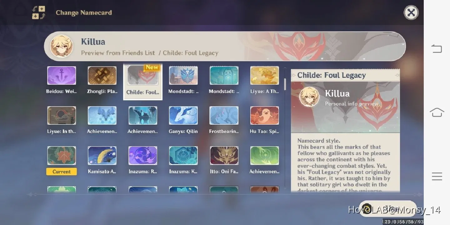 FINALLY I GOT NAME CARD OF CHILDE 😚😙😙😝🤩😍😊 Genshin Impact | HoYoLAB