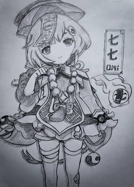 Qiqi sketch Genshin Impact | HoYoLAB