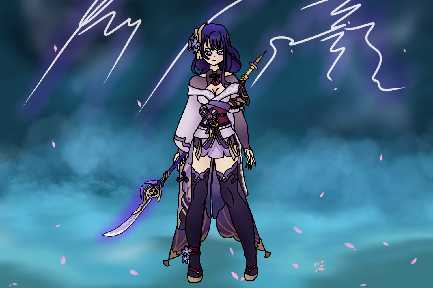 Raiden fan art⚡ Genshin Impact | HoYoLAB