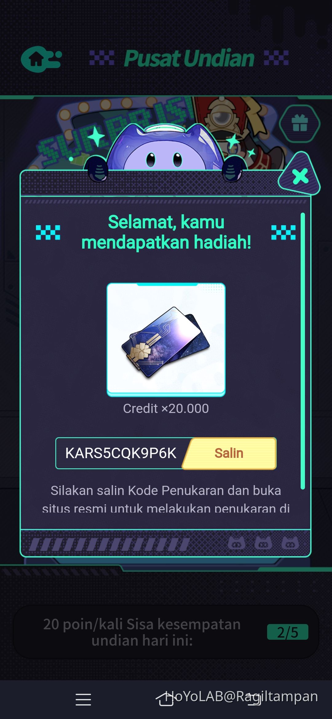 Credits HSR anda yang pertama paling beruntung Honkai: Star Rail | HoYoLAB