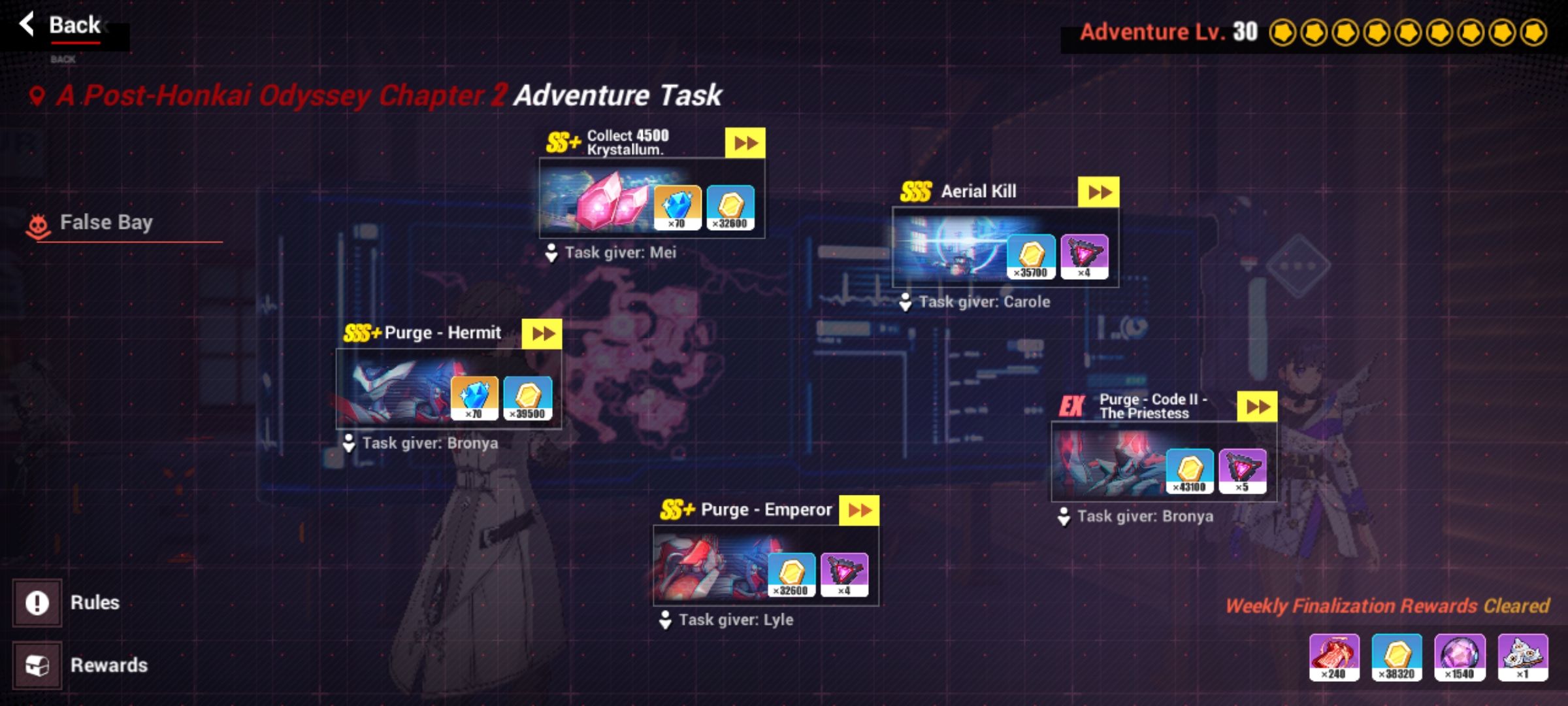 Apho 2 adventure tasks Honkai Impact 3rd | HoYoLAB