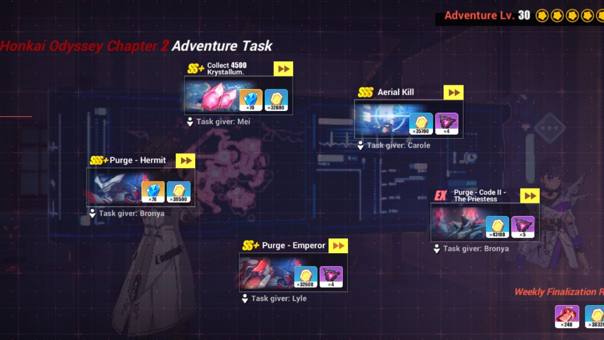 Apho 2 adventure tasks Honkai Impact 3rd | HoYoLAB