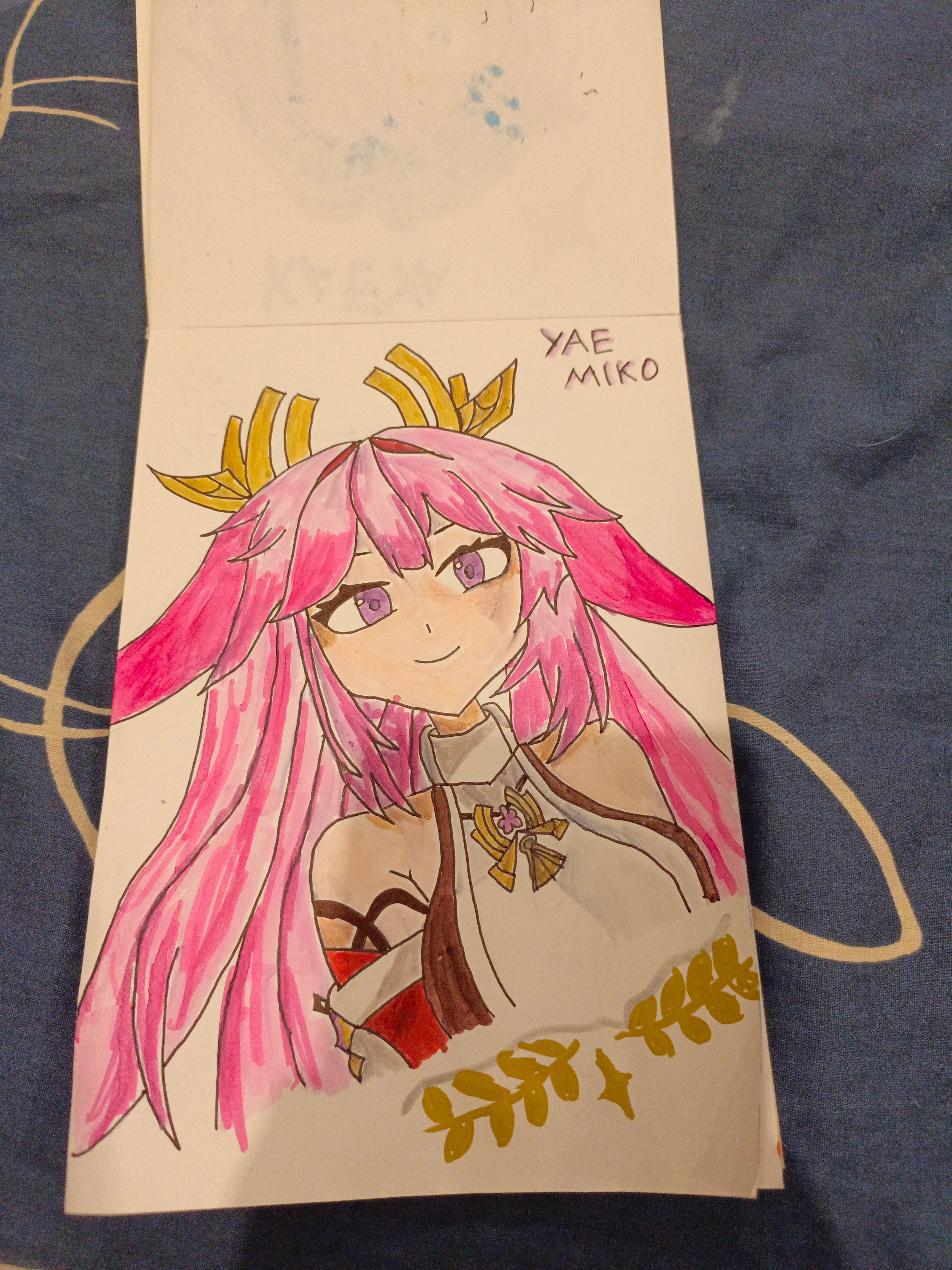 Yae Miko Drawing! Genshin Impact | HoYoLAB
