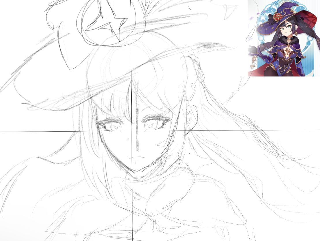 Drawing/coloring Mona in 4 styles Genshin Impact | HoYoLAB