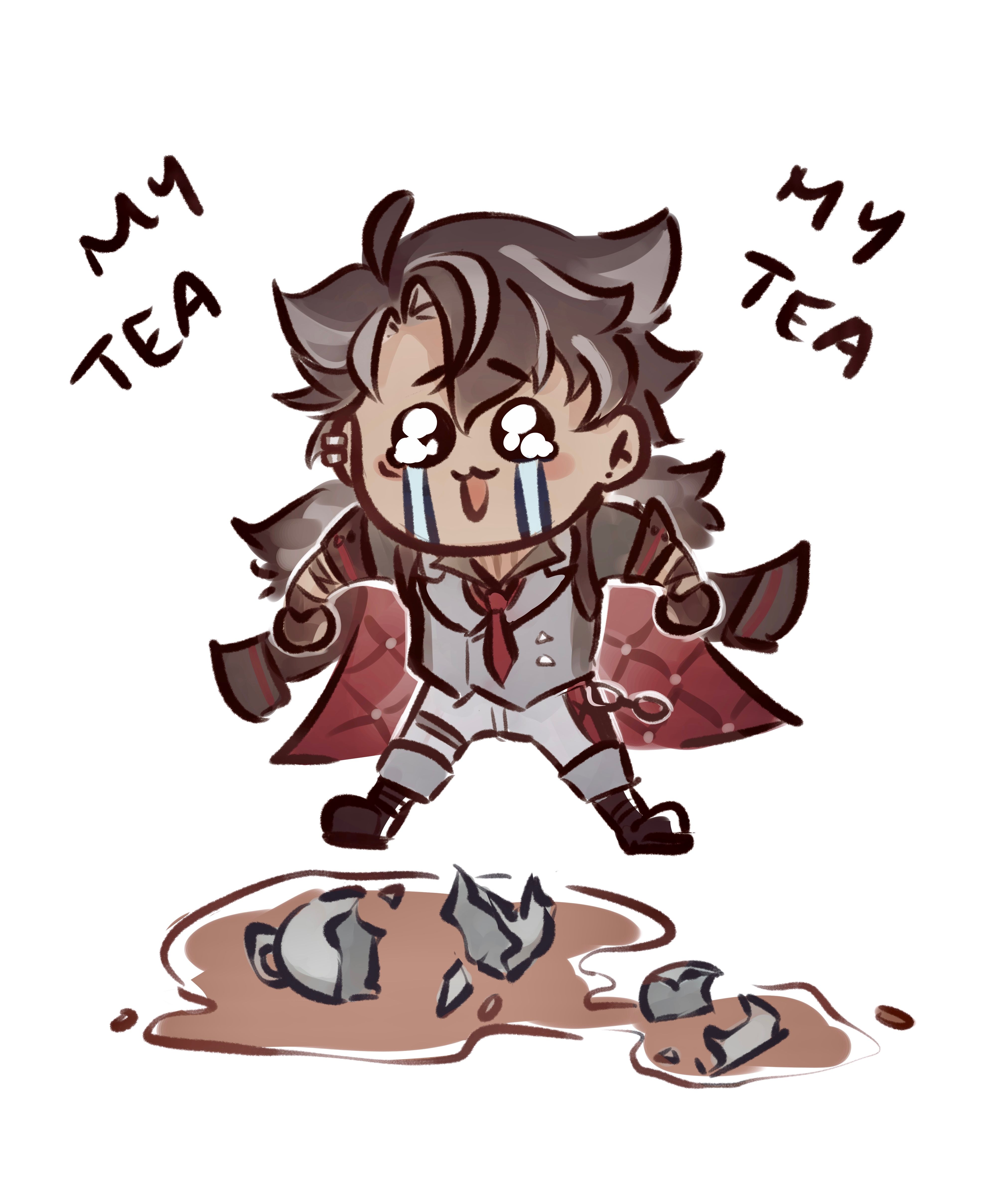 wriothesley dropped his tea Genshin Impact | HoYoLAB