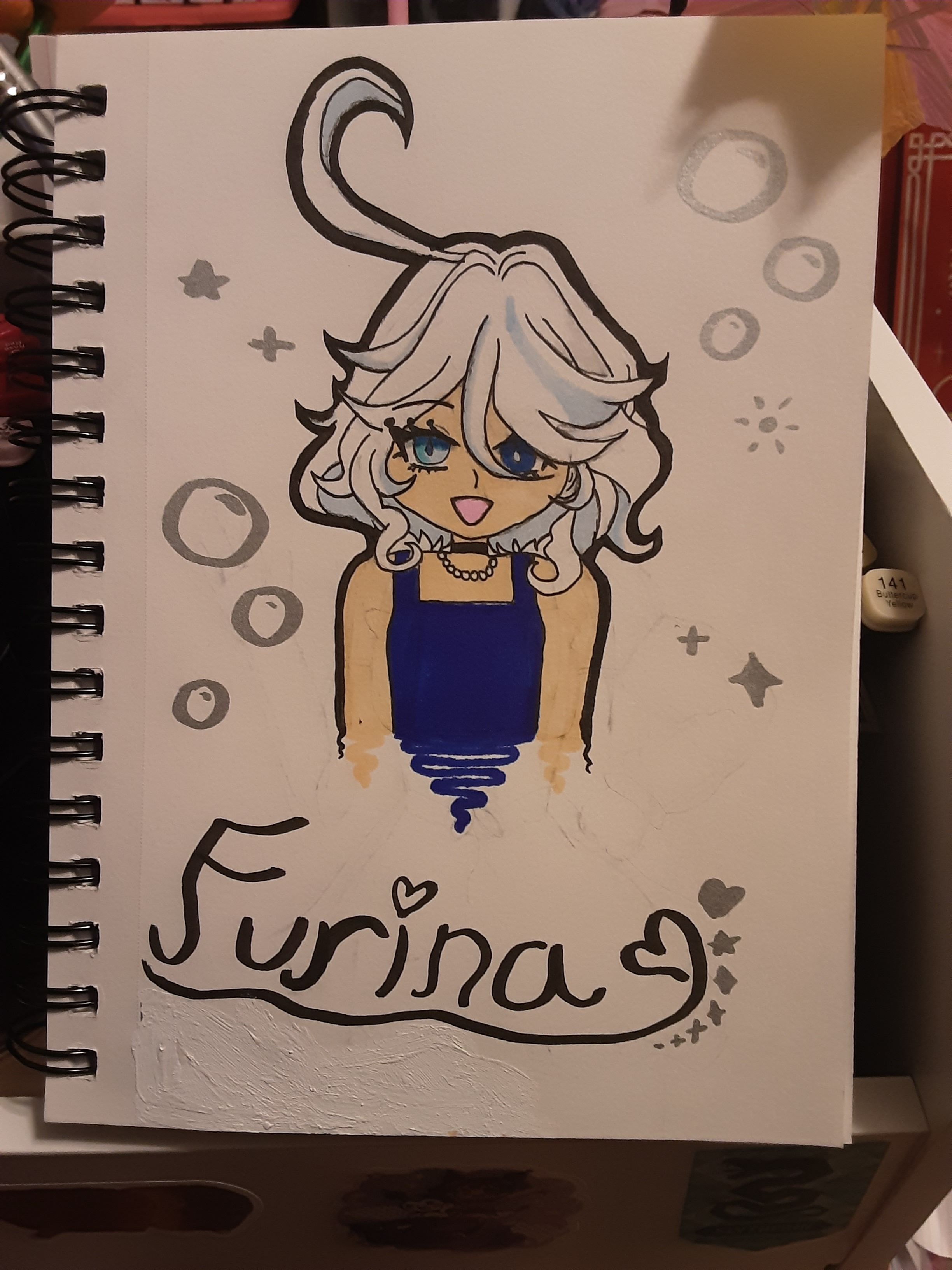 I drew Furina! 💫🪼🪸 Genshin Impact | HoYoLAB