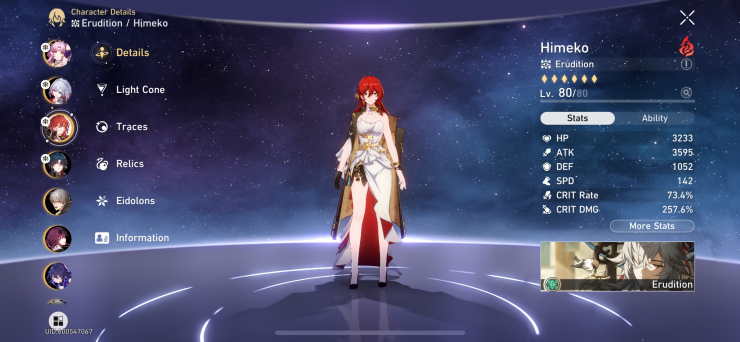 Himeko is slandered so badly but i guarantee if you build her properly she'll be a decent ...