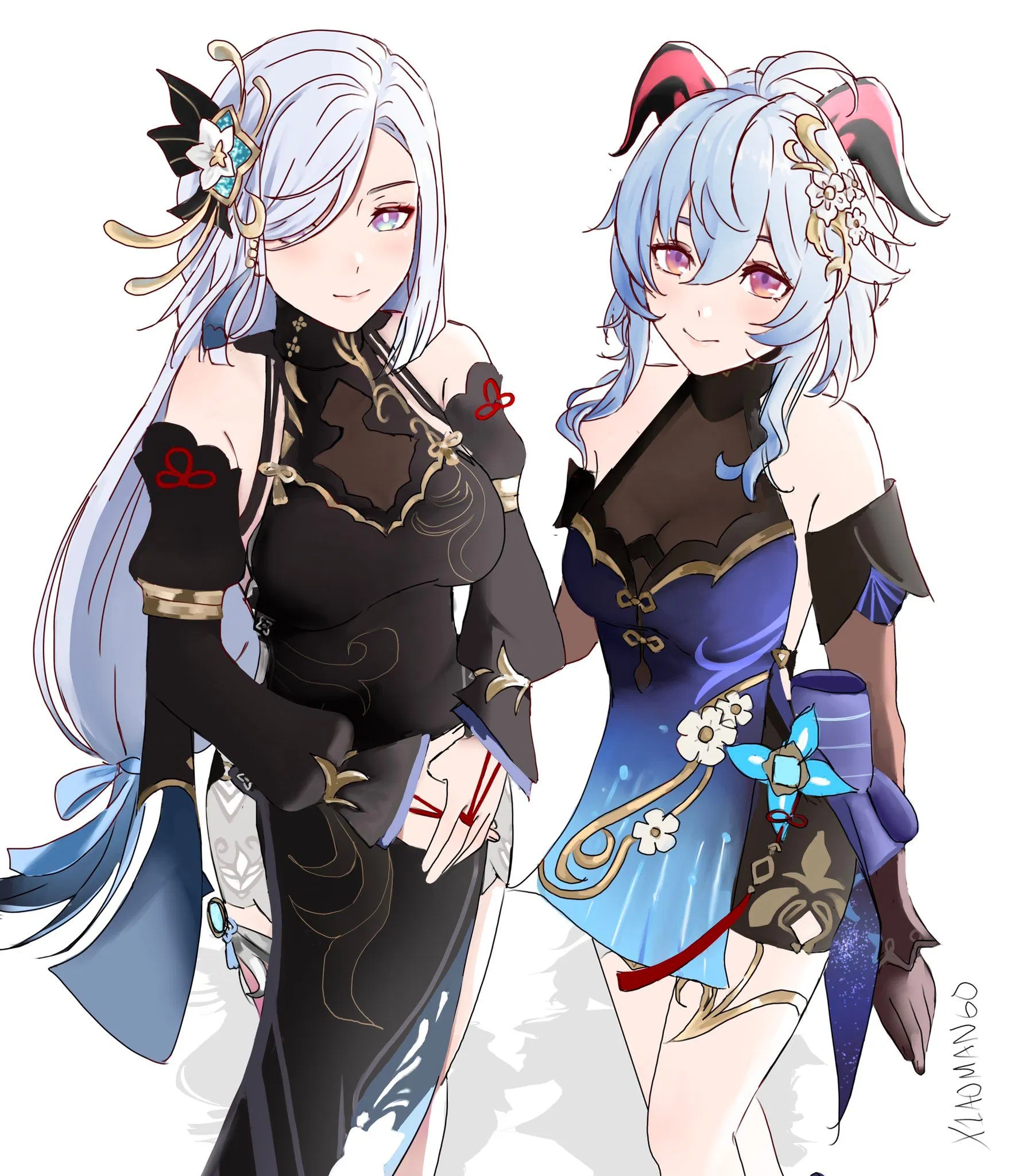 Shenhe and Ganyu new outfits Genshin Impact | HoYoLAB