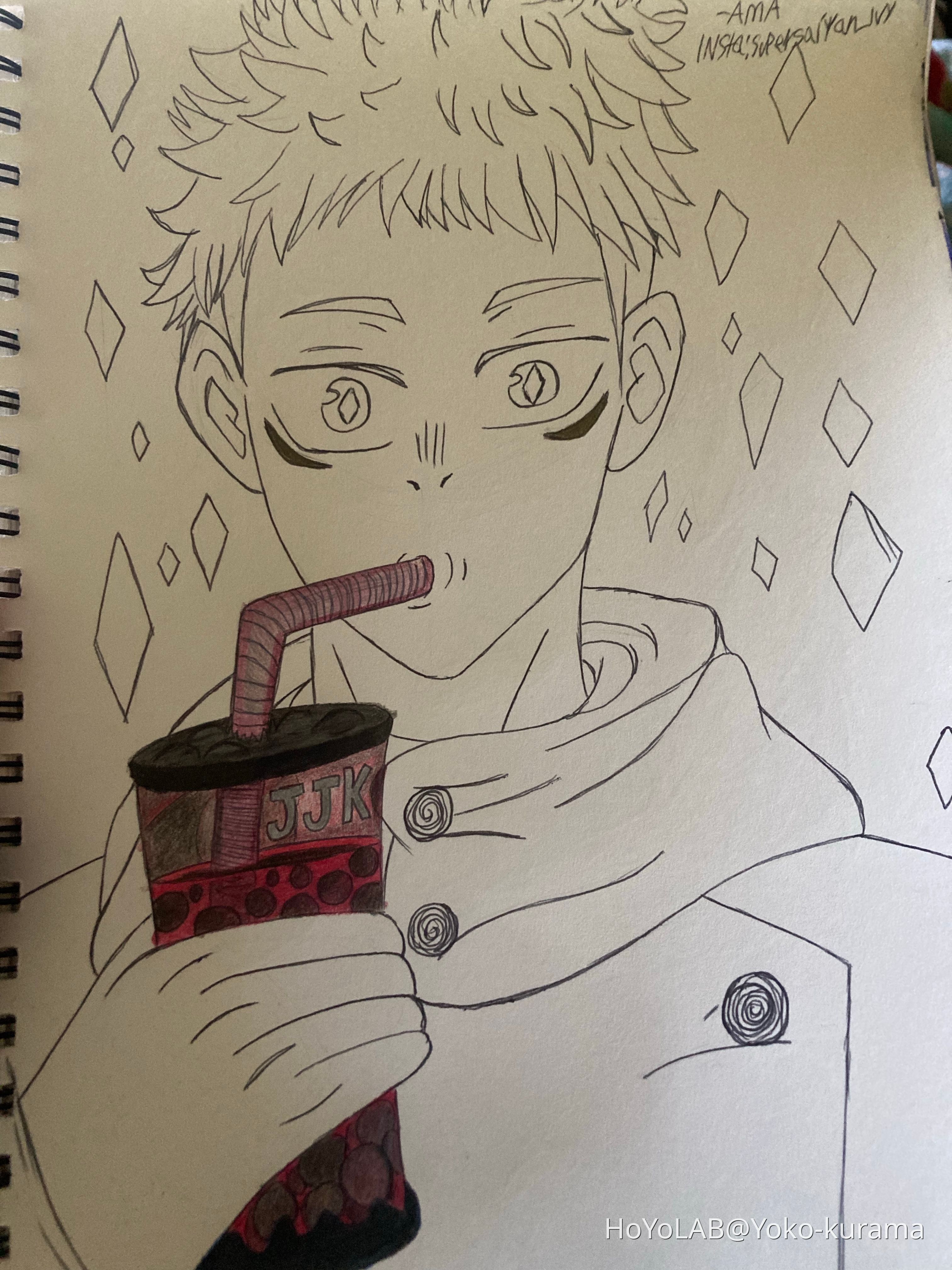 Yuji with boba wip 2/3 | HoYoLAB