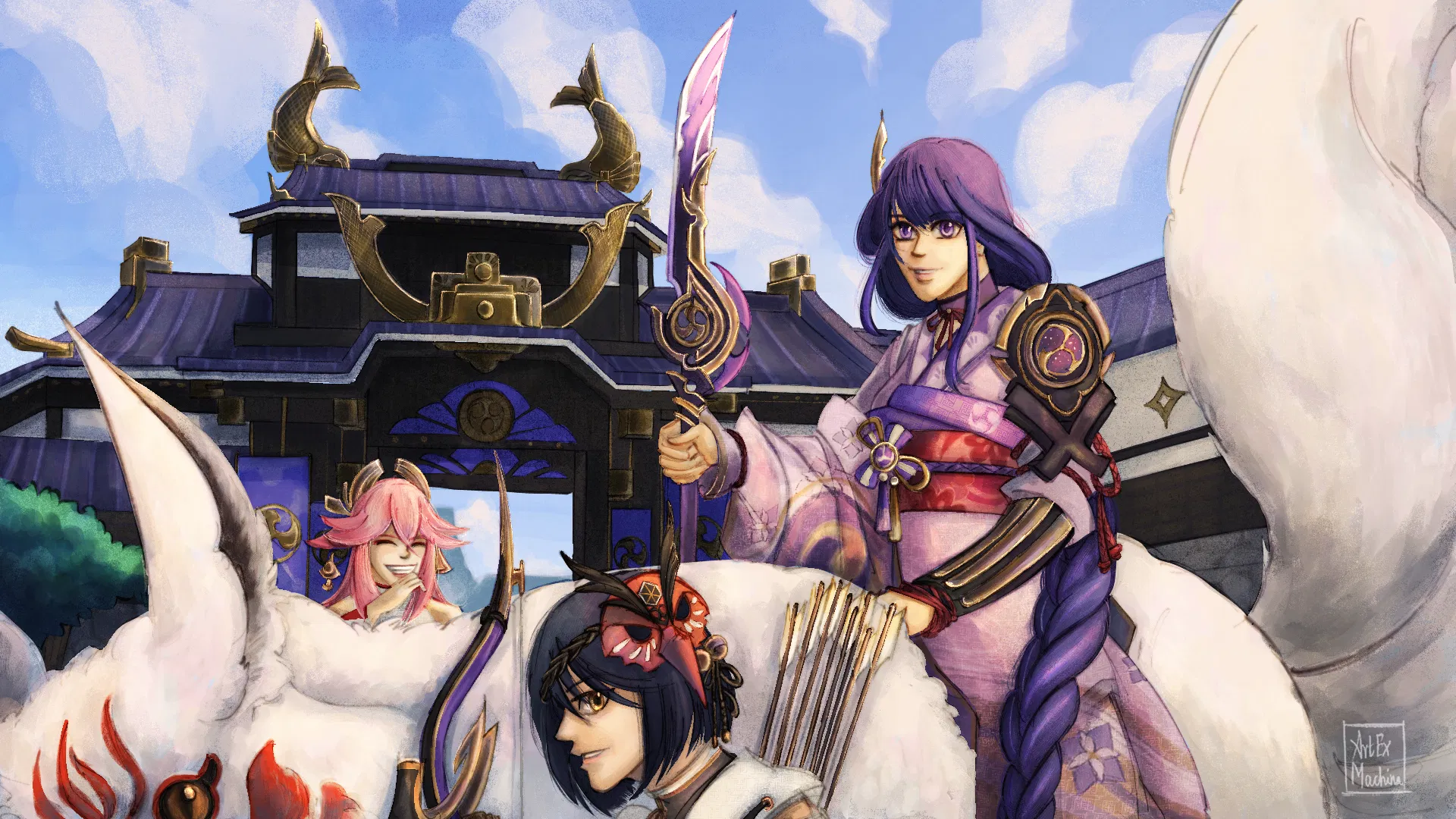 Jidai Matsuri with Raiden and her friends Genshin Impact | HoYoLAB