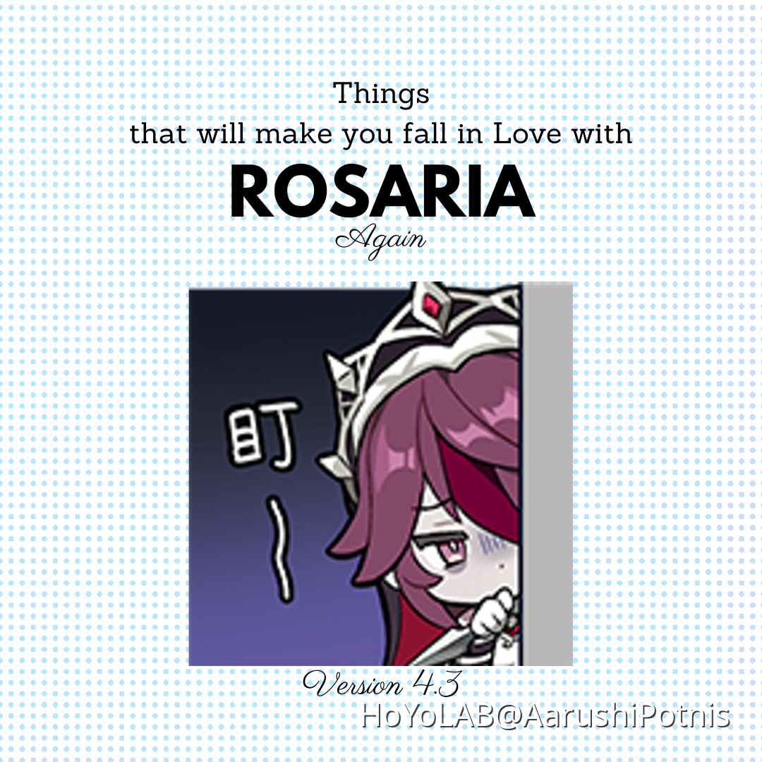 Things that will make you fall in Love again with Rosaria Genshin ...
