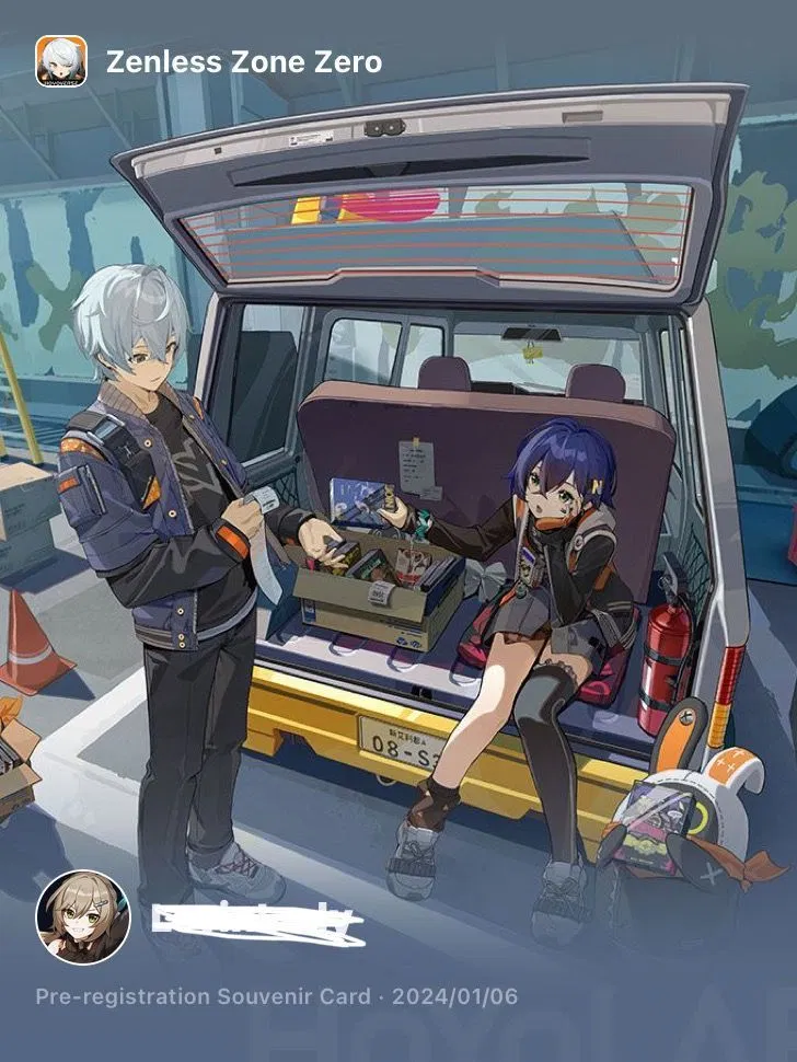 Did you get a pre-registration souvenir card? Zenless Zone Zero | HoYoLAB