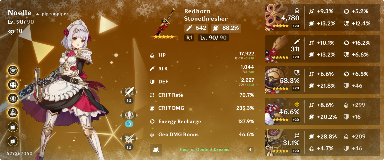 Which Noelle build is better? Genshin Impact | HoYoLAB