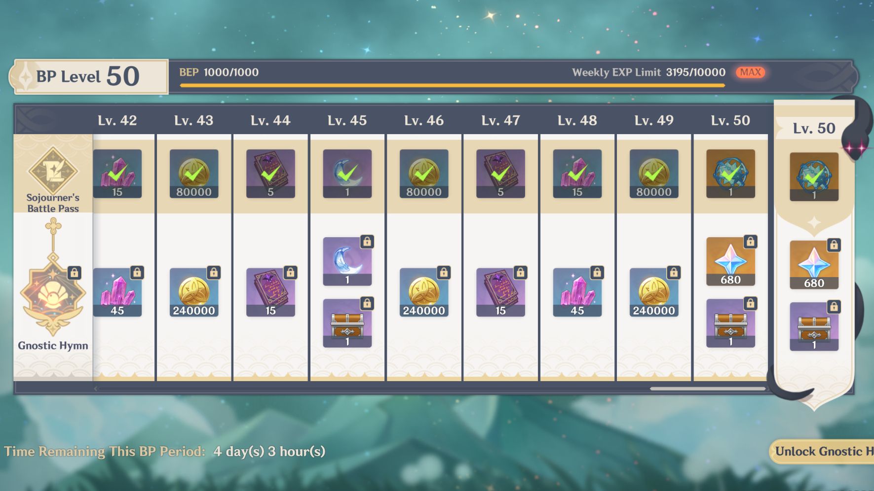 BP Level Genshin Impact | HoYoLAB